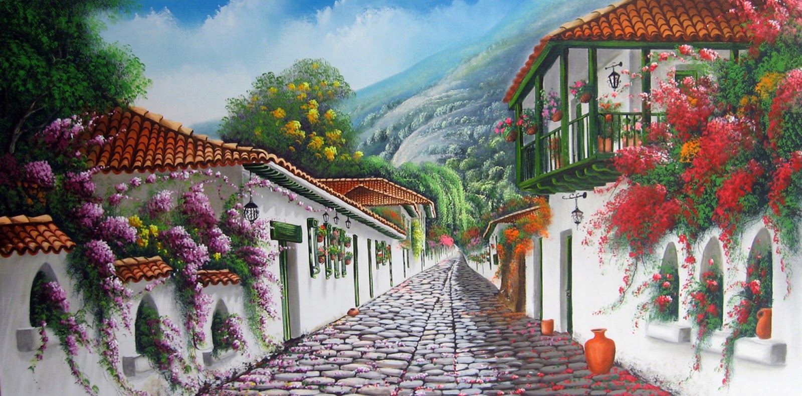 Historia y evolución de la pintura artística : Paisajes Rústicos al Óleo