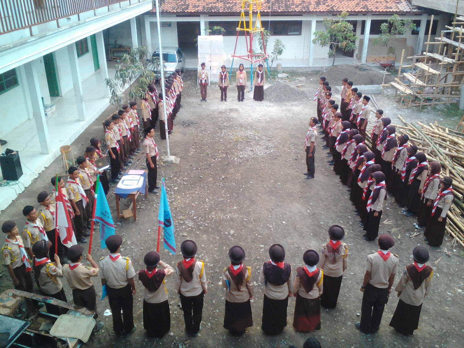 MATERI PRAMUKA ONLINE: Pokok-Pokok Upacara dan Jenisnya