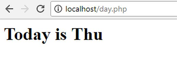 Free Programming Source Codes and Computer Programming Tutorials: Current Day in PHP