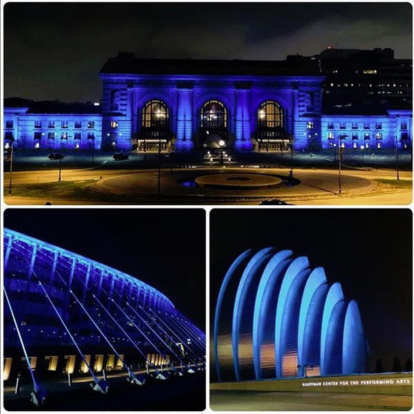 Downtown Kansas City Illuminated In Blue For Healthcare Community This ...