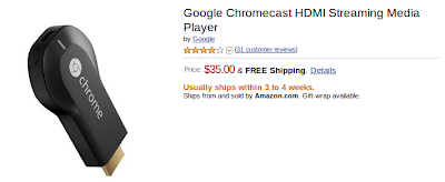 Android-er: Google Chromecast HDMI Streaming Media Player available at ...