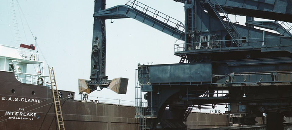Industrial History: Iron Ore Ships, Docks, and Unloaders (Hulett)