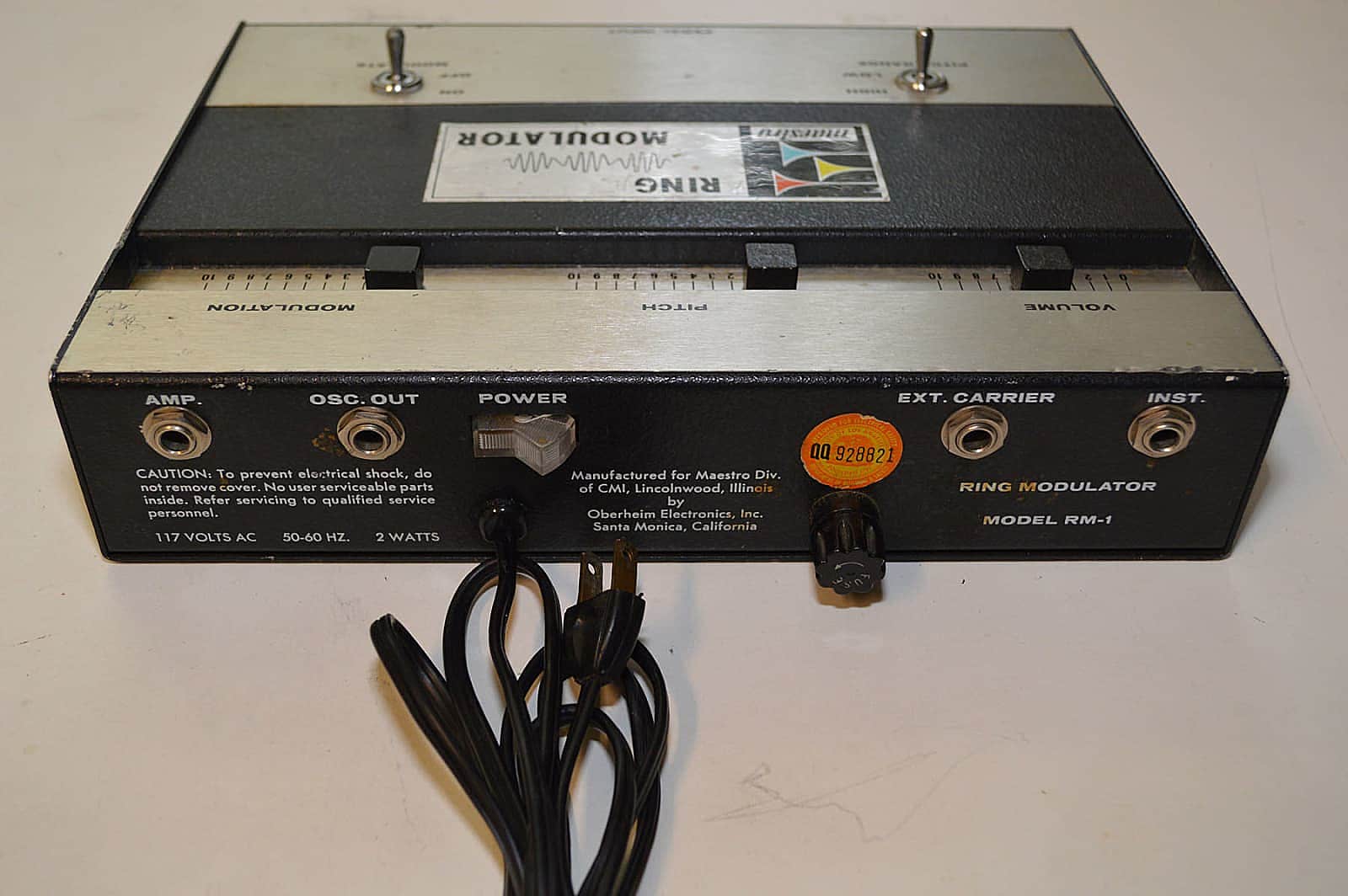 MATRIXSYNTH: Vintage Maestro Ring Modulator RM-1 by Oberheim with an ...