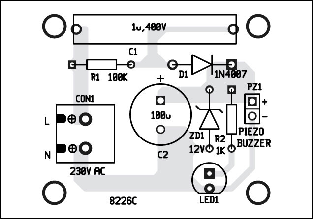 Light and Sound Indicator for Mains Power Supply Project | Circuits ...