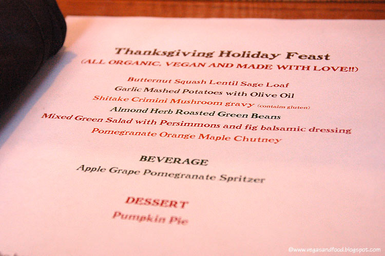 Vegan Thanksgiving meal at Cafe Gratitude - Larchmont L.A. - Vegas and Food