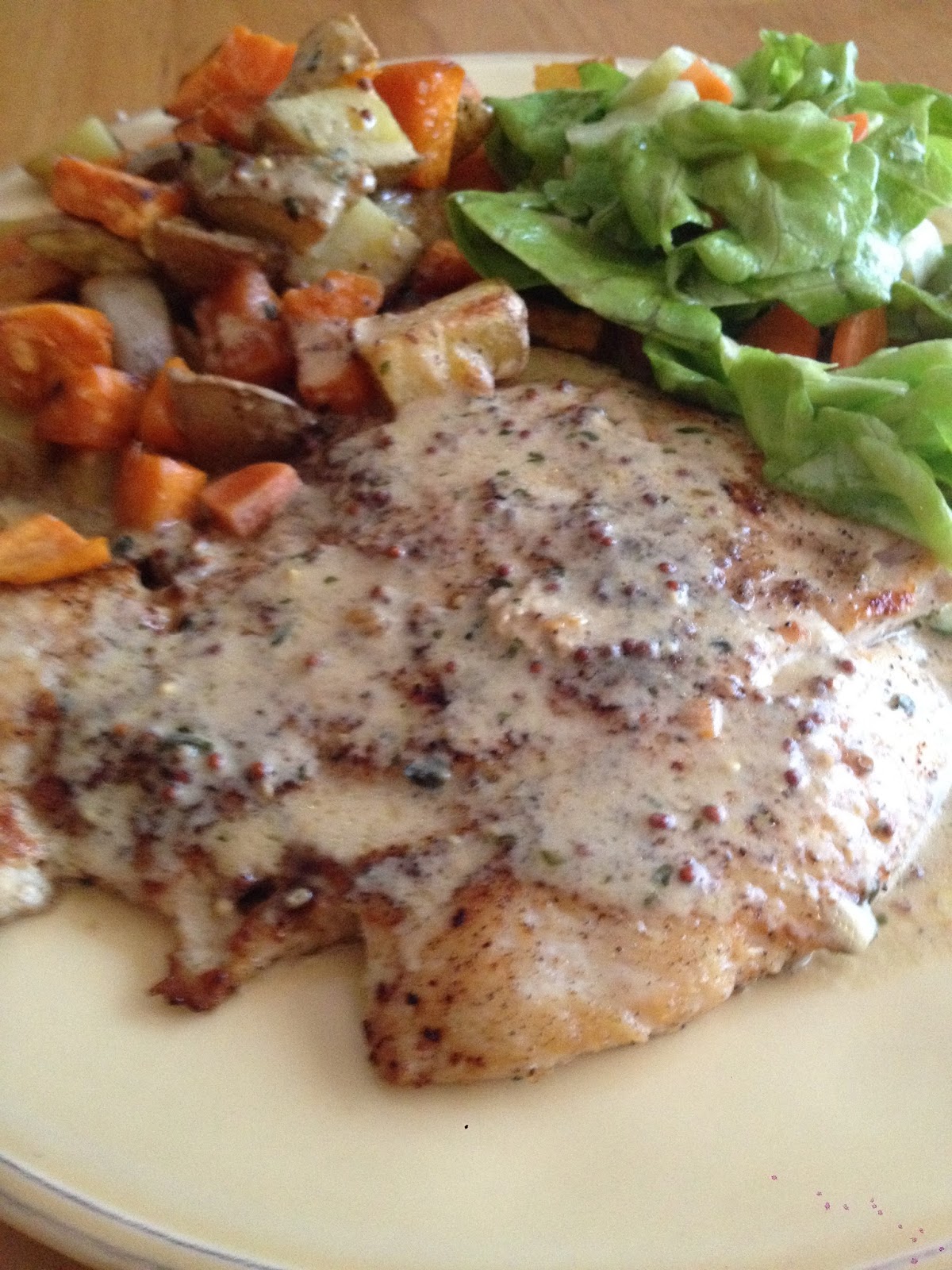 Tora's real food: Chicken with mustard cream