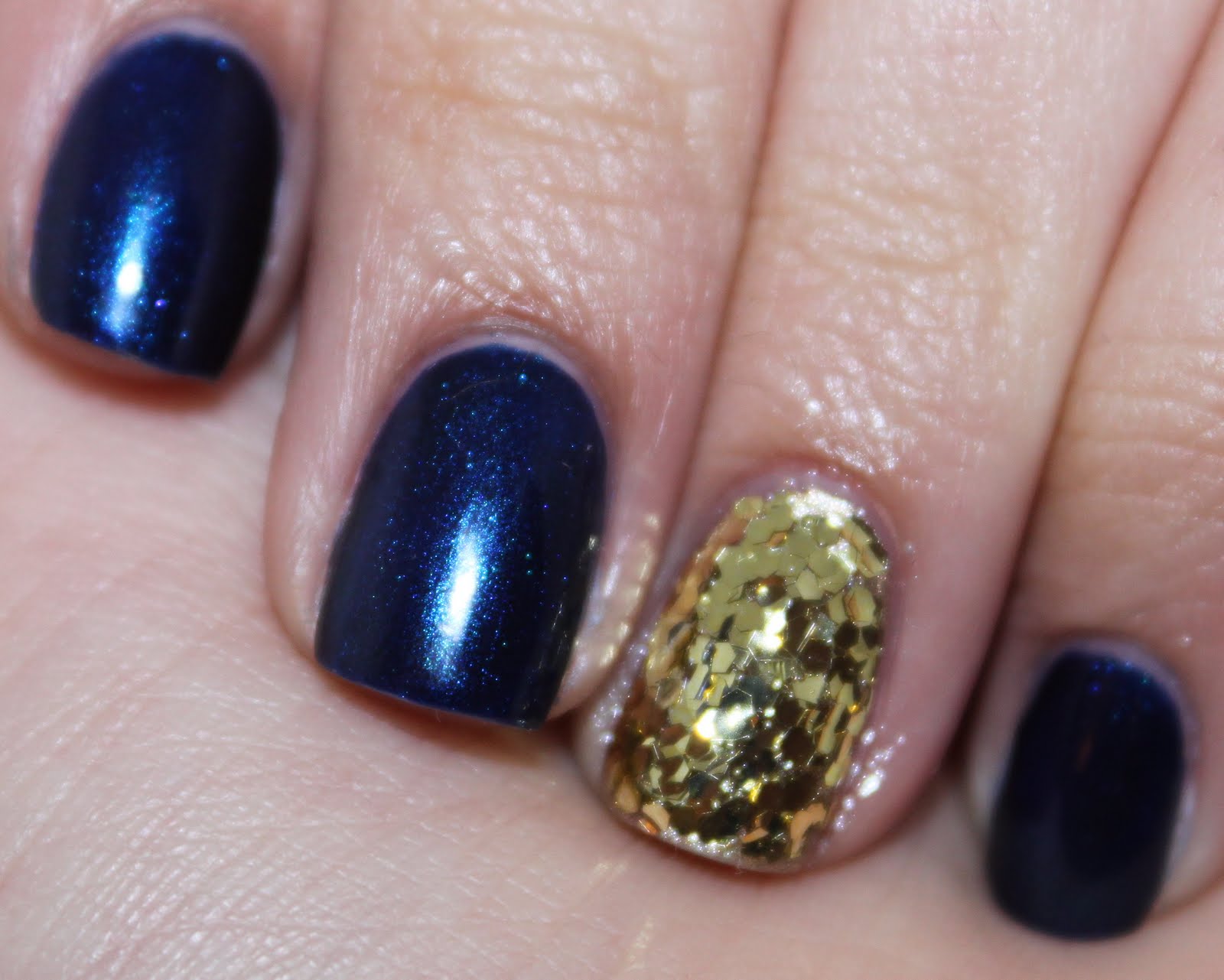 Positively Polished: OPI Yoga-ta Get this Blue! Plus Gold Accent Nail