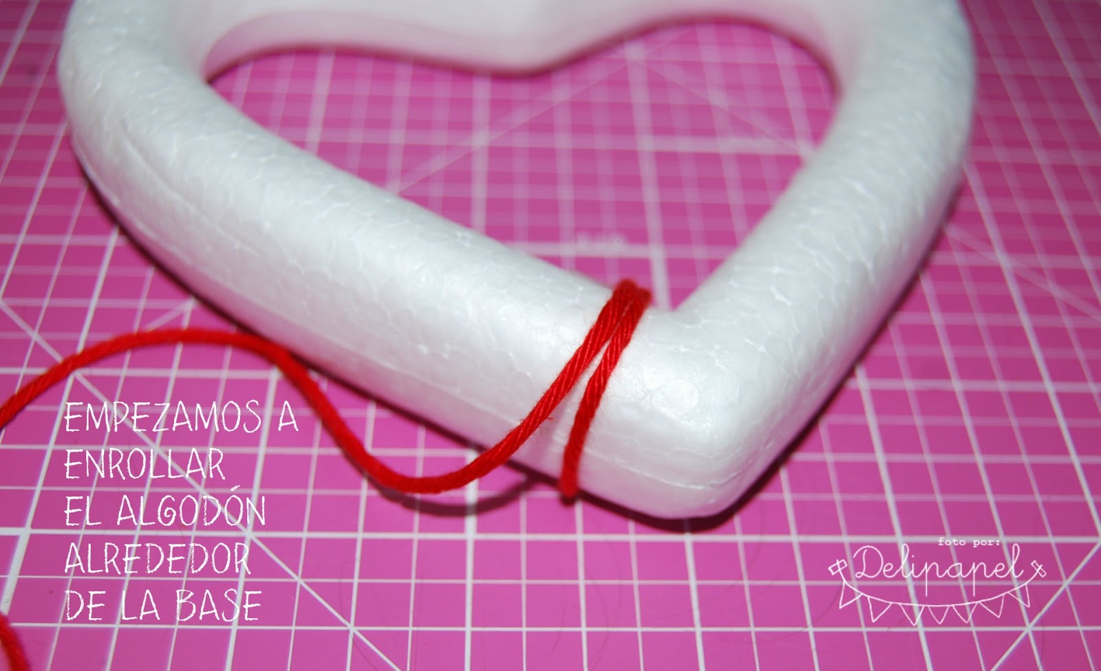 Delipapel: DIY CORAZON CON ALGODÓN!!!