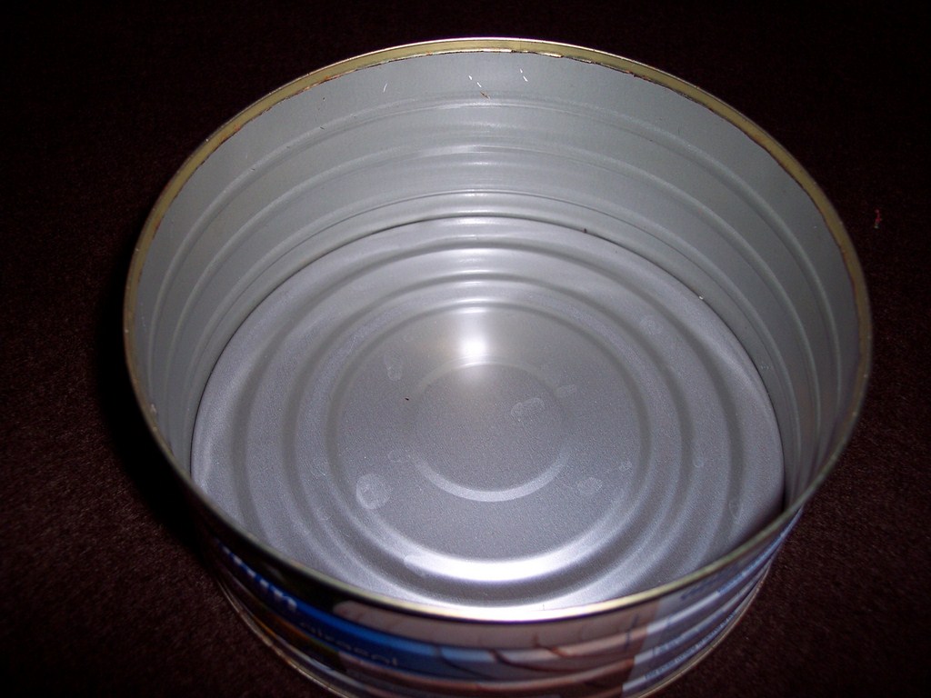 LATA RECICLADA CON PAPEL Y FIELTRO | Terraza Malva