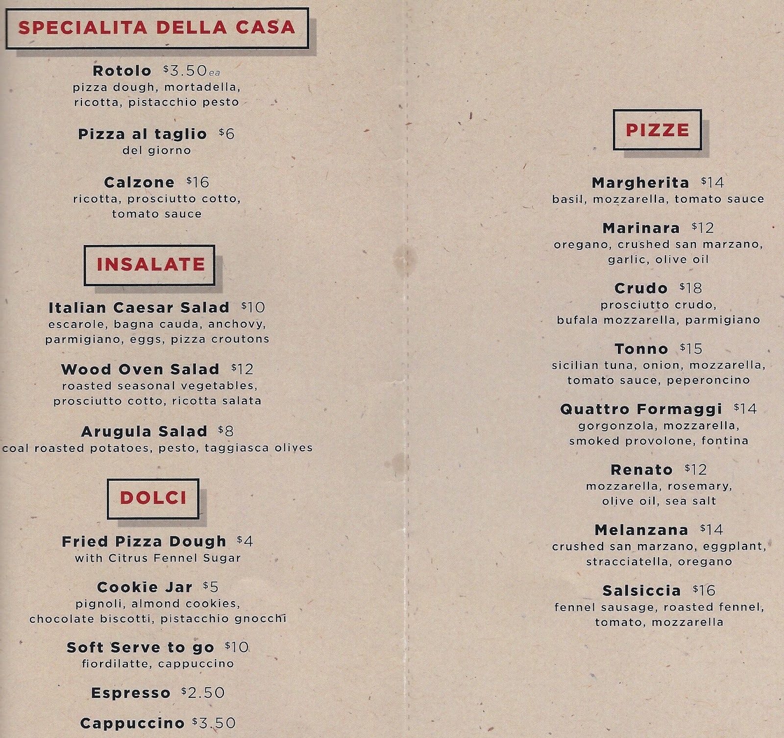 Pizza Quixote: Review: Pizzeria Vetri, Philadelphia