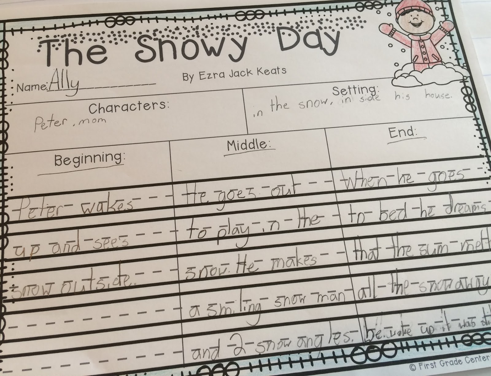 Winter Reading Comprehension in 1st Grade - First Grade Centers and More