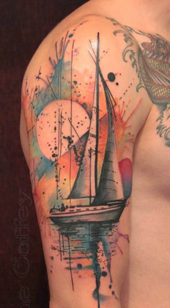 Tatuajes de veleros y barcos