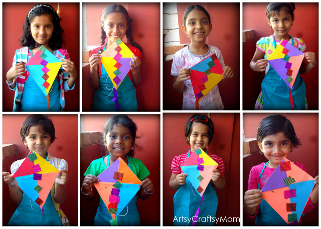 Sankranti Kite craft - Artsy Craftsy Mom