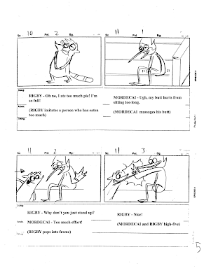 And Other Nonesuch: "Regular Show" Storyboard Revisionist Test