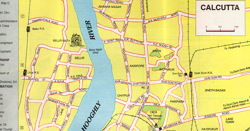 Map of Kolkata-Calcutta - Free Printable Maps