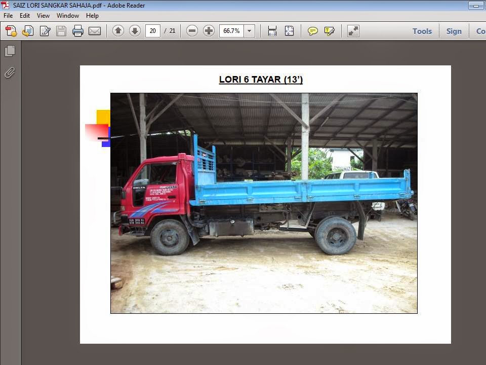 Isipadu Muatan Untuk Lori ~ BORAK-QS