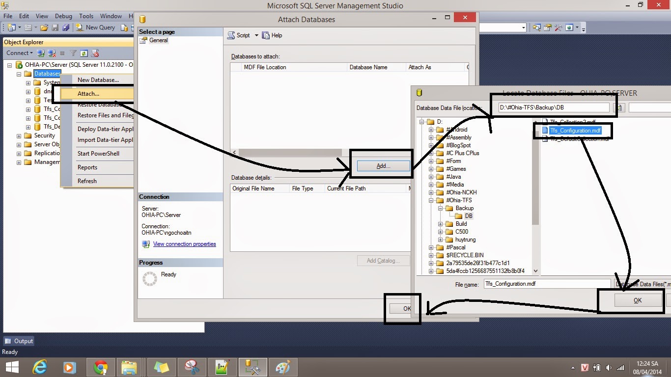 [TFS] Chuyển Team Foundation Server giữa các server, các máy (video + ảnh)