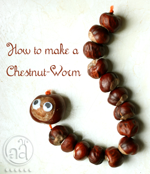 fall craft tutorial: make a chestnut worm! | artsy ants