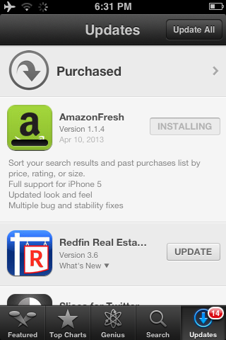 Random iPhone complaints that no one will read.: AmazonFresh iPhone App ...