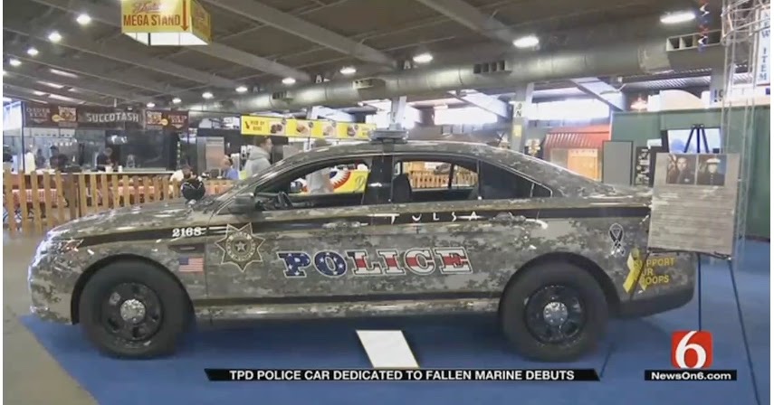 Combat PTSD News | Wounded Times: Tulsa Police Patrol Car Tribute to Marine