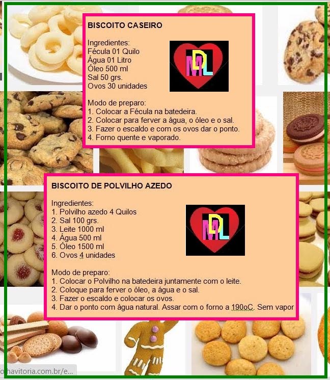 RECEITAS DE BISCOITO CASEIRO