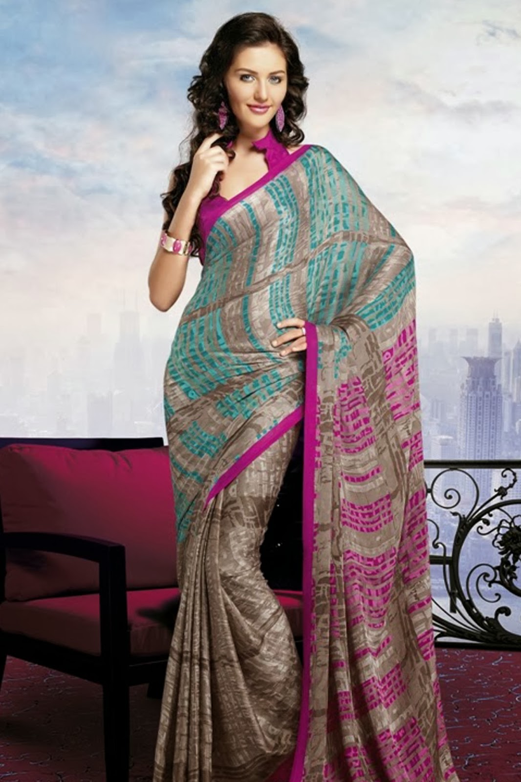 Designer Sarees Images: Chiffon Saree Fashions