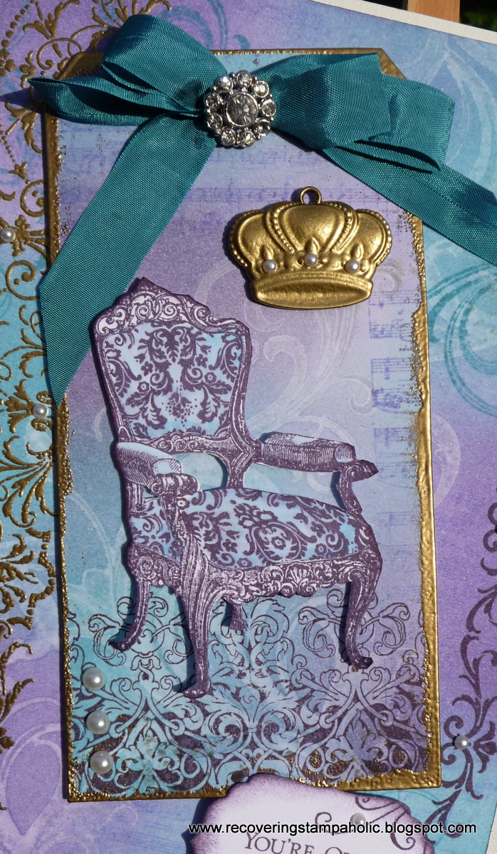 Recovering Stampaholic: The Stamp Man Challenge - A Card for a Queen