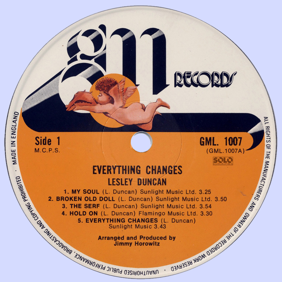 Plain and Fancy: Lesley Duncan - Everything Changes (1973 uk, marvelous ...