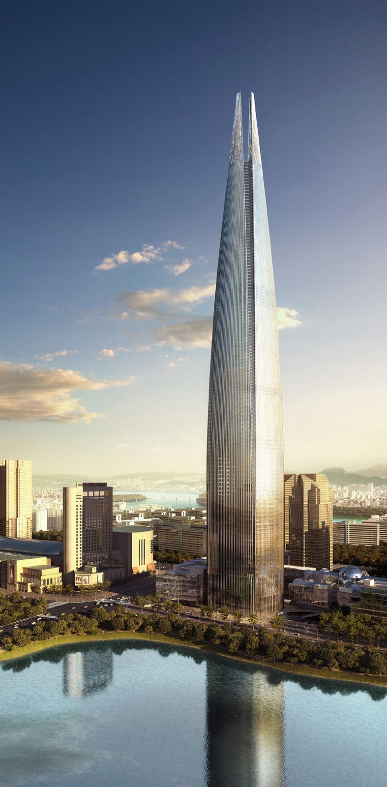 Lotte-Super-Tower Kohn Pedersen Fox | The globe, Arquitectura, Khalifa