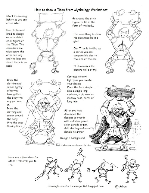 How to Draw Worksheets for The Young Artist: How to Draw Worksheet A ...