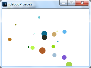 Animación 2D Círculos Girando en Processing