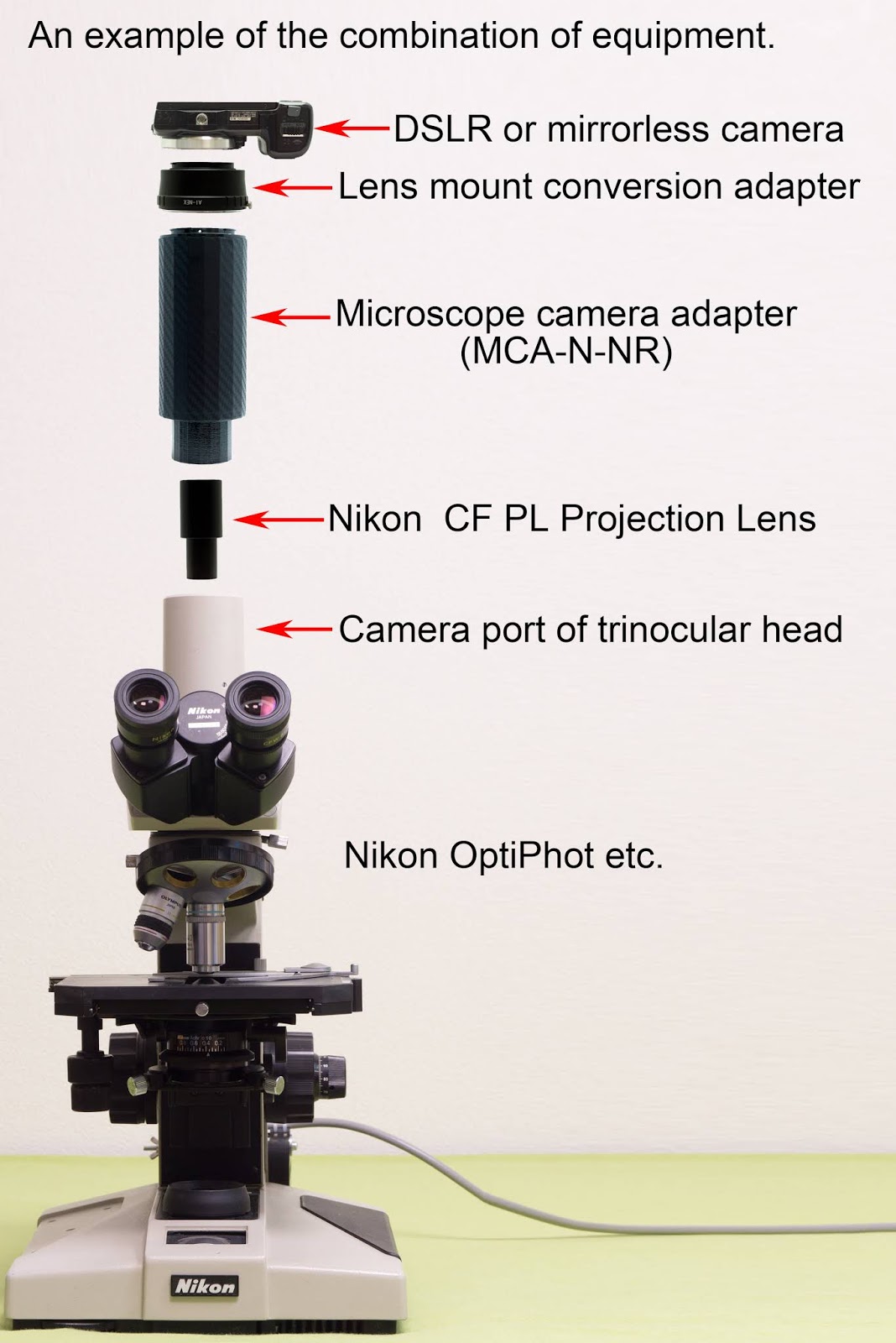 Microscope camera adapter for Nikon trinocular head. (MCA-N-NR)
