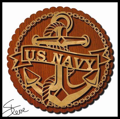 Scrollsaw Workshop: U.S. NAVY Plaque Scroll Saw Pattern.