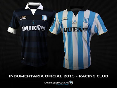 Diario del Fútbol Argentino: Nueva camiseta: Racing Club 2013