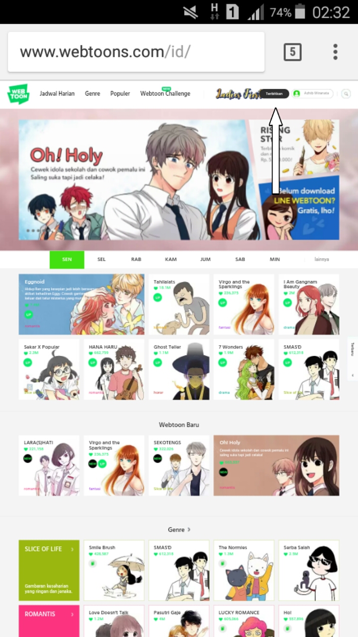 Cara Mengupload Komik Di Webtoon Dengan HP