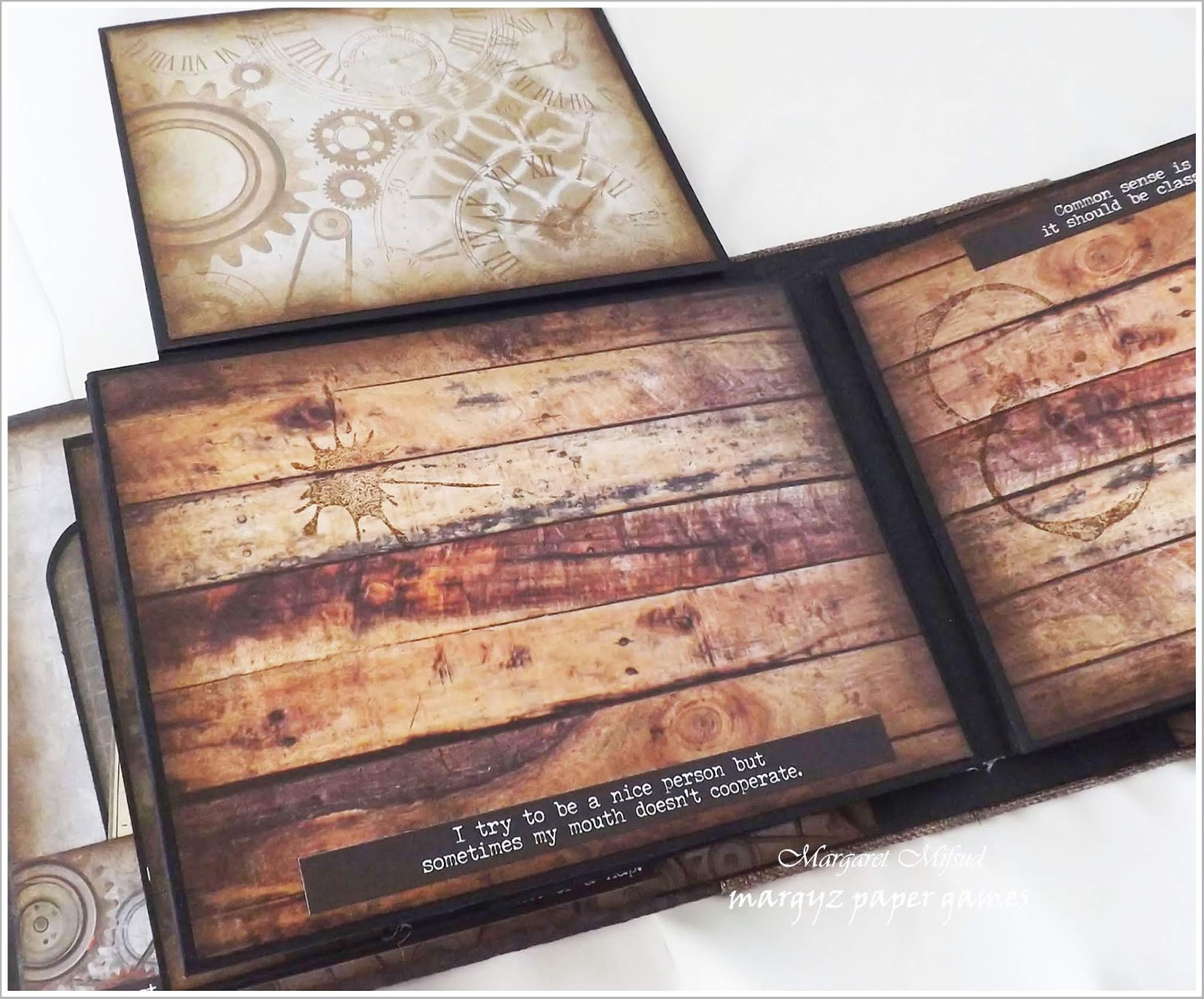 Mini Album Makers Challenge: Masculine Flip Fold Album Tutorial by ...