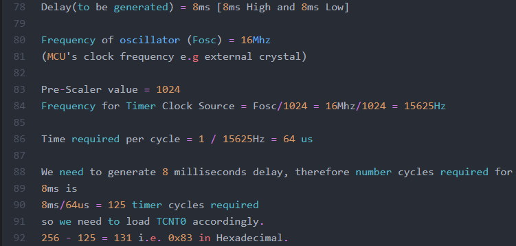 Generating Delay Using Timer/Counter of Atmega328