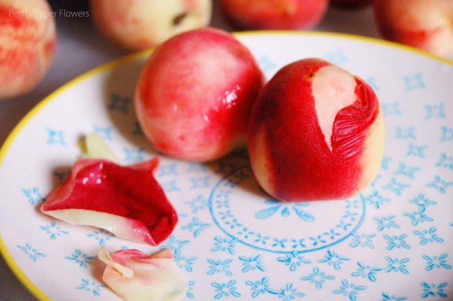 Pen + Paper Flowers: GOOD THiNGS | Peach Peeling Made Easy