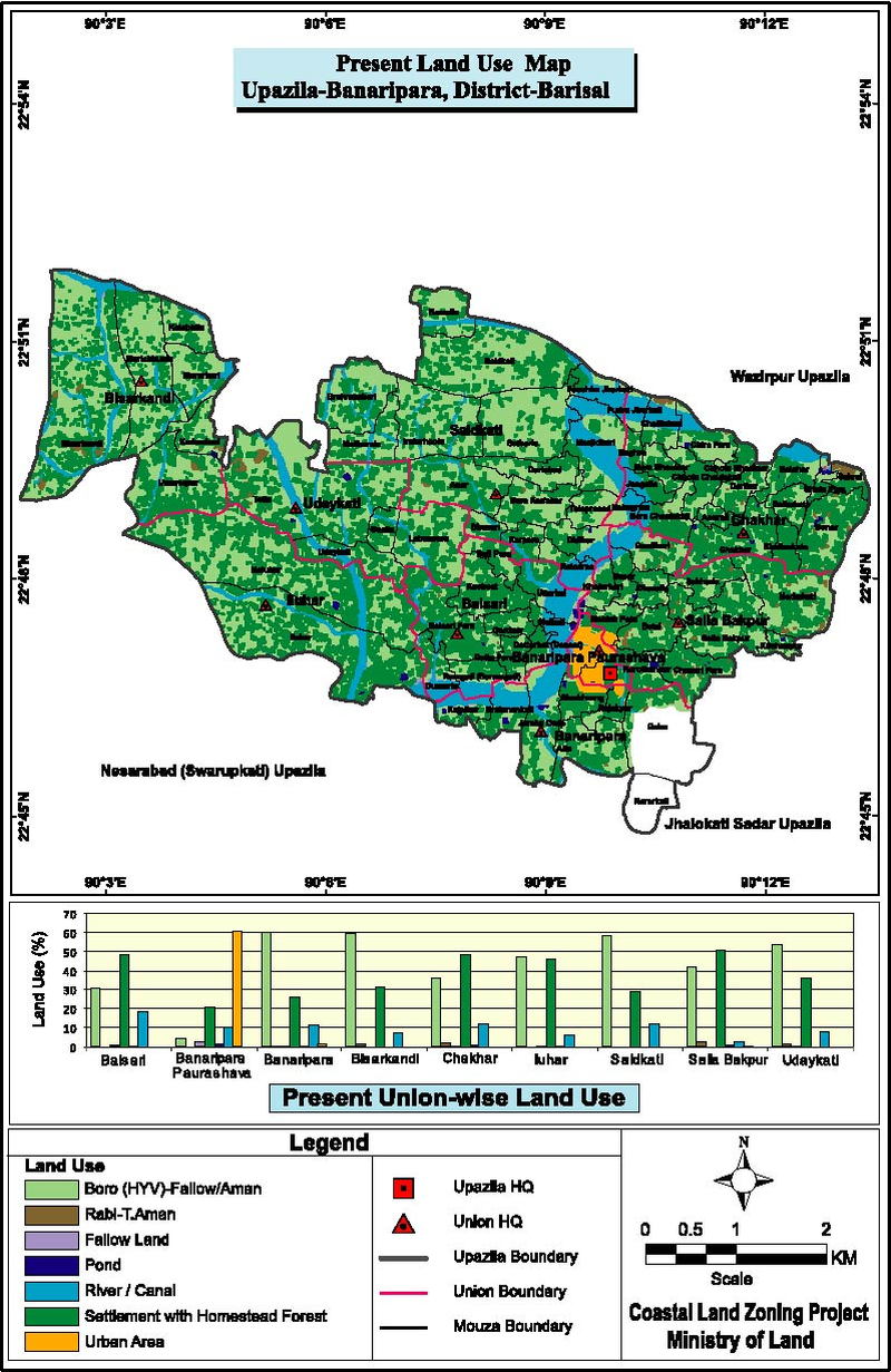 Mouza & Land Use Maps of Banaripara Upazila, Barisal, Bangladesh ...