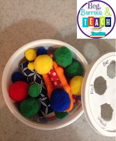Beg, Borrow, and Teach!: Color Sorting and Fine Motor Activity