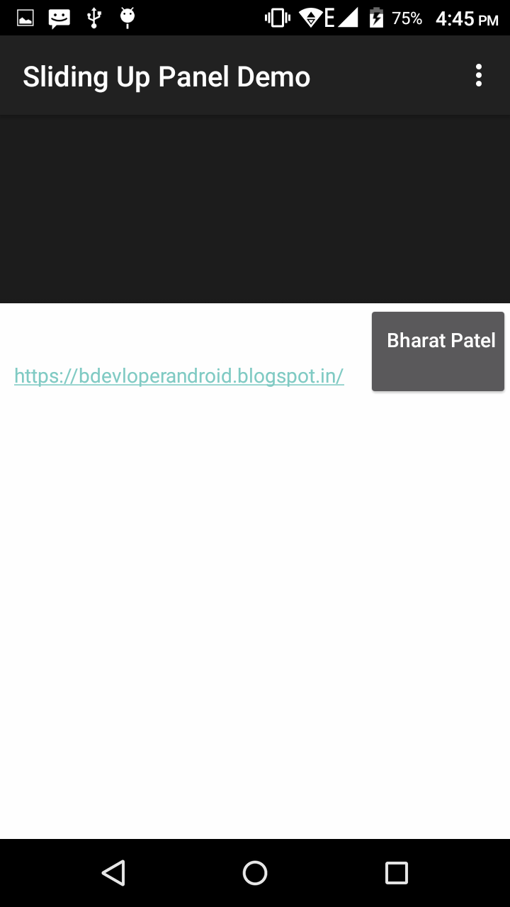 TricksAndroid : Slide up down Demo Android