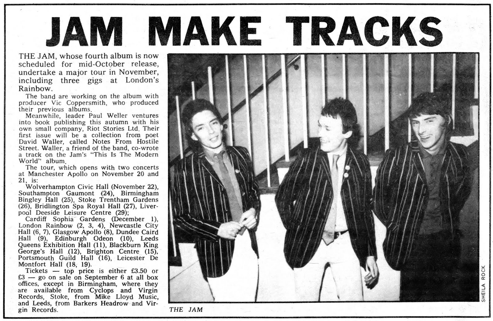 RETRO DUNDEE: THE JAM - CAIRD HALL - 1979