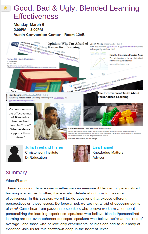 EdTechSandyK: Good, Bad, & Ugly: Blended Learning Effectiveness #SXSWedu