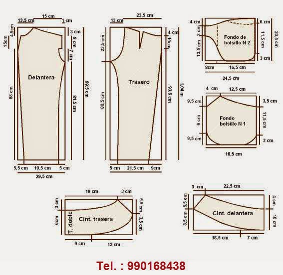 Patronaje Industrial de prendas de vestir: Moldes e imagenes