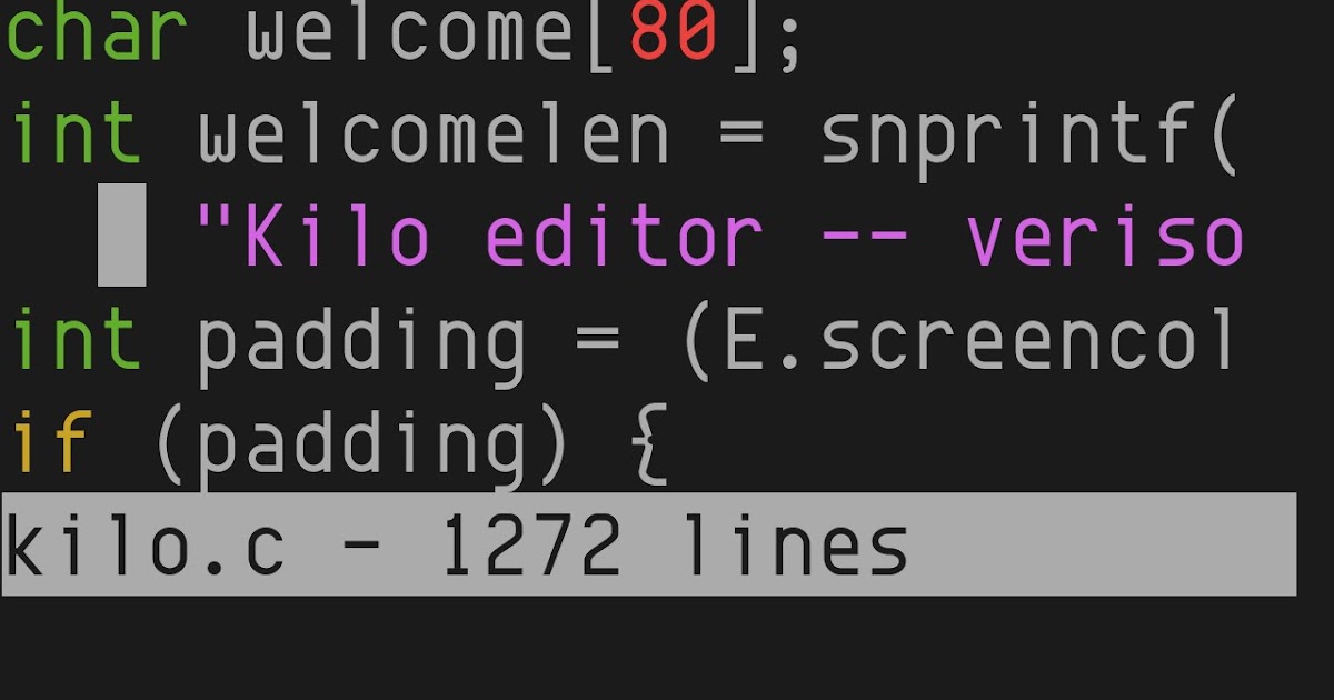 Kilo: Un sencillo editor de código