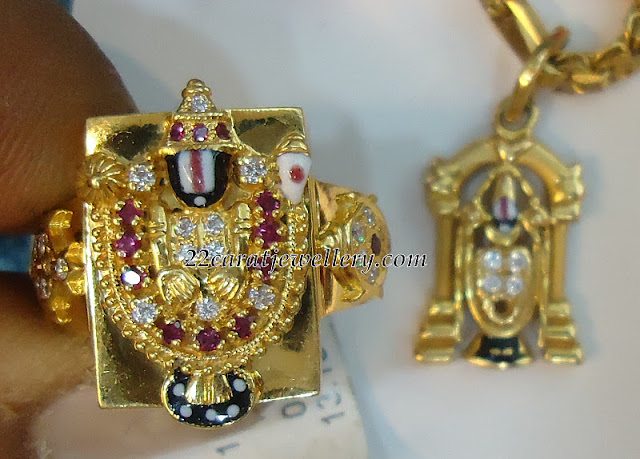 Sri Balaji Gold Pendant - Jewellery Designs