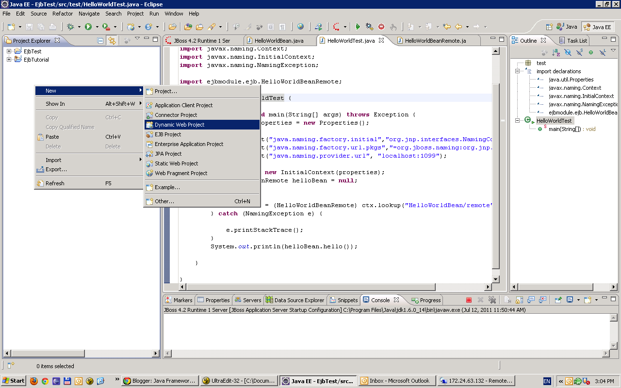 Java Frameworks & APIs: EJB - Configuración Eclipse + JBoss + EJB3