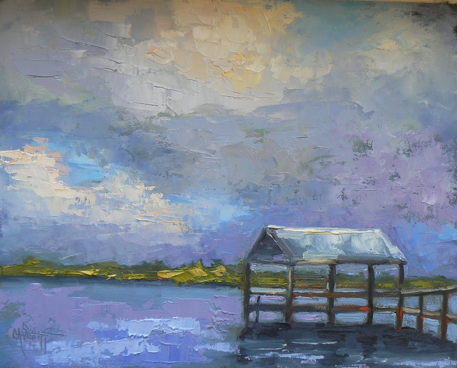 CAROL SCHIFF DAILY PAINTING STUDIO: Daily Painting, "Intrecoastal Dock ...