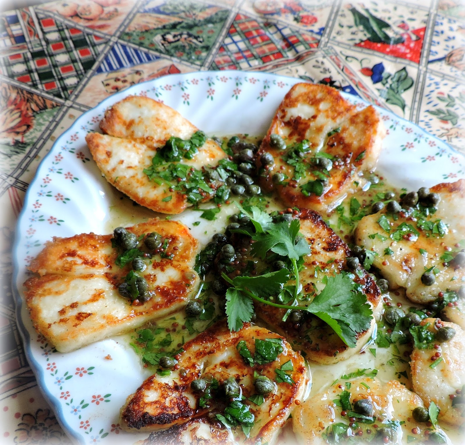 Lime & Caper Dressed Halloumi Cheese | The English Kitchen