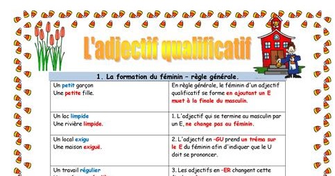 Las edades de Aión: Francés. Les adjectifs qualificatifs